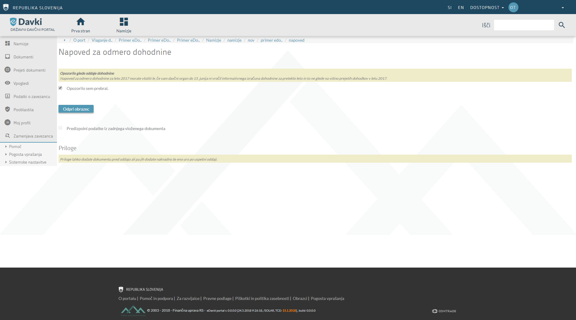 eDavki - Pri. eDoh. 1